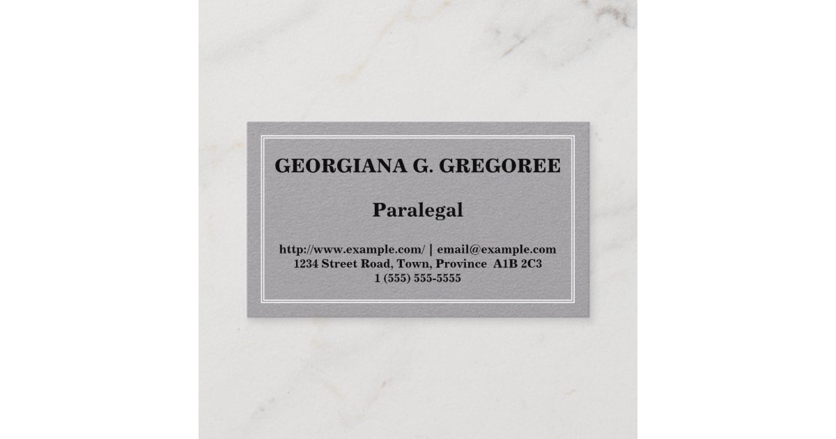 Simple Paralegal Business Card | Zazzle
