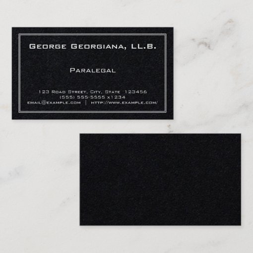 Simple Paralegal Business Card | Zazzle