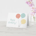 Simple Pastel Birthday Balloons Polka Dots Card | Zazzle