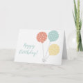 Simple Pastel Birthday Balloons Polka Dots Card | Zazzle