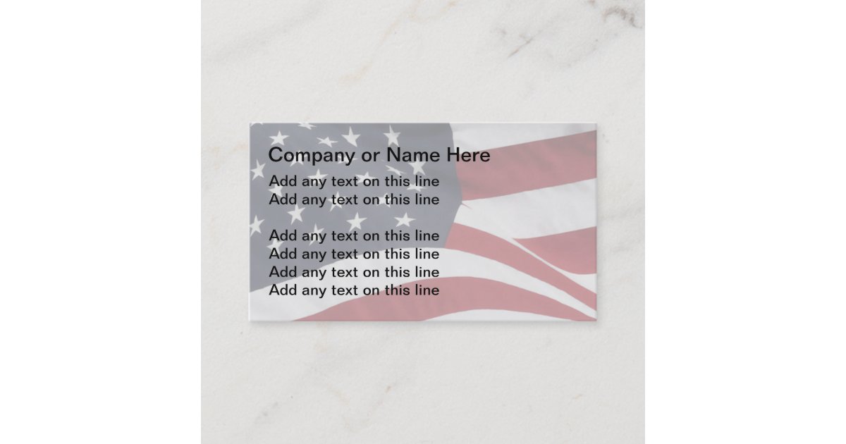 Simple Patriotic Business Cards | Zazzle