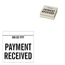 Simple "PAYMENT RECEIVED" Rubber Stamp | Zazzle