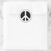 Simple Peace Sign Classic Round Sticker | Zazzle
