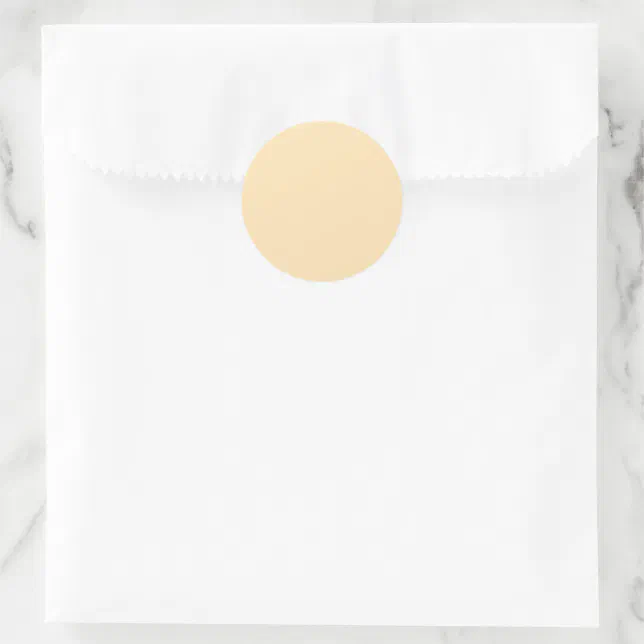 Simple Peach Blank Classic Round Sticker | Zazzle