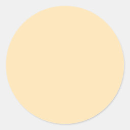 Simple Peach Blank Classic Round Sticker | Zazzle