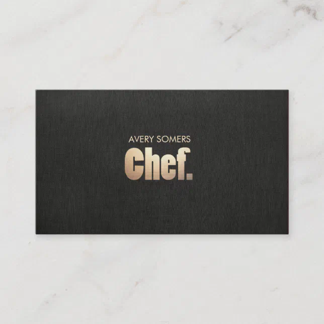 Simple Personal Chef Catering Business Card | Zazzle