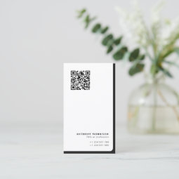 Simple personal professional QR code networking Business Card | Zazzle