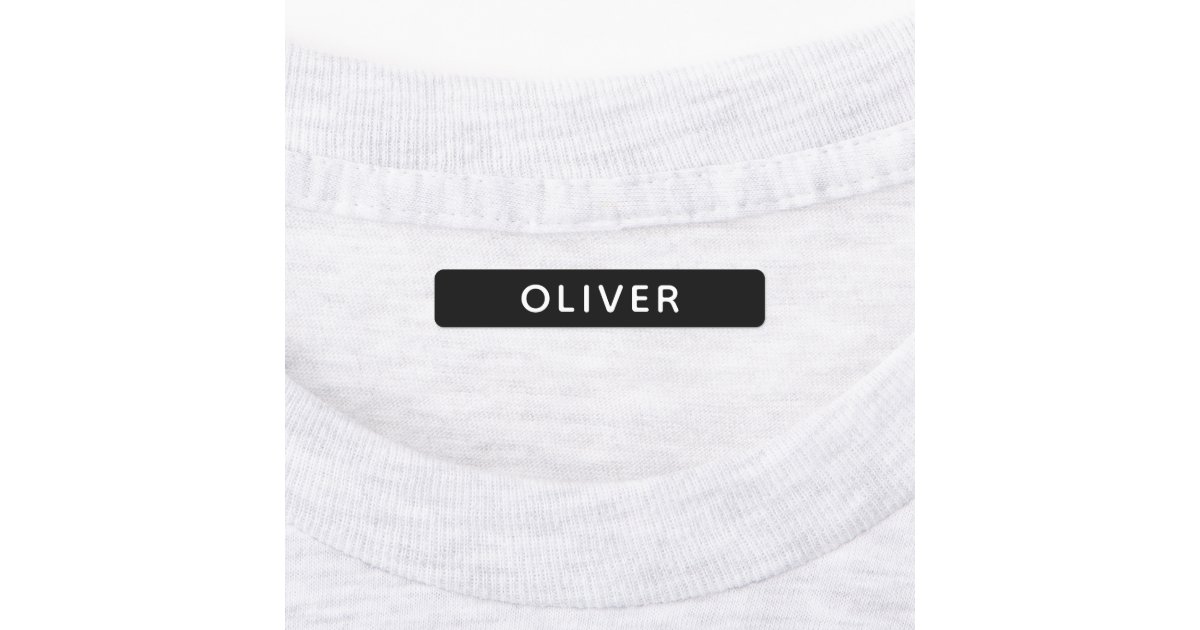 Simple Personalized Name School Kids Clothing Labels | Zazzle