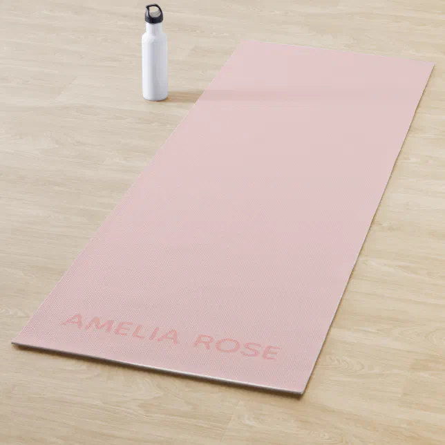 Simple Personalized Quartz Pink on Pink Yoga Mat | Zazzle