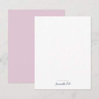 Simple Personalized Stationery Flat Note Card | Zazzle