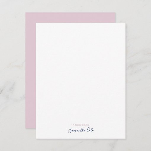 Simple Personalized Stationery Flat Note Card | Zazzle