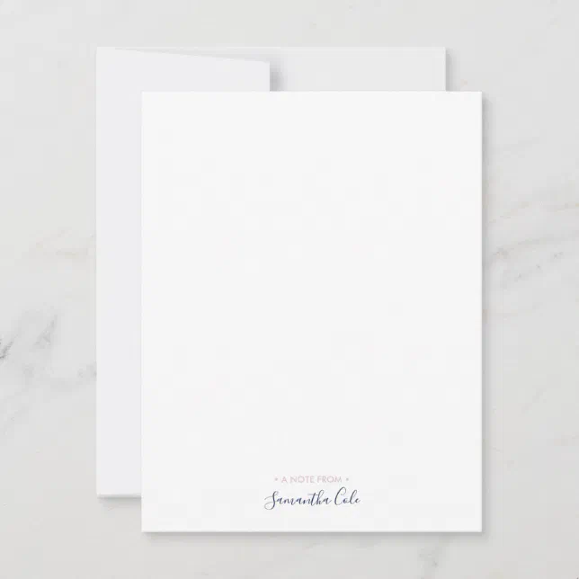 Simple Personalized Stationery Flat Note Card | Zazzle