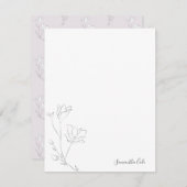 Simple Personalized Stationery Flat Note Card | Zazzle