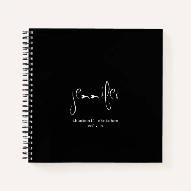 Simple Personalized Thumbnail Sketchbook Notebook | Zazzle