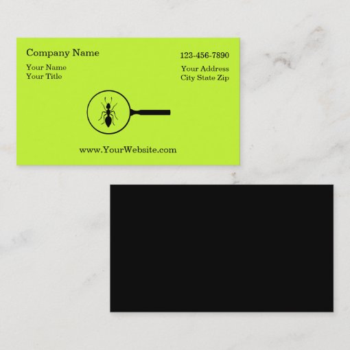 Simple Pest Control Business Cards | Zazzle