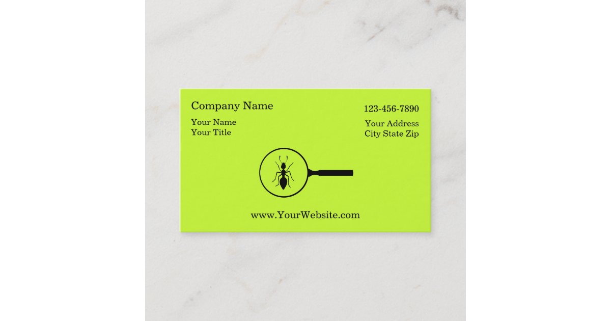 Simple Pest Control Business Cards | Zazzle