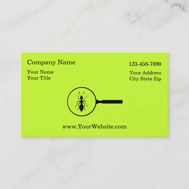 Simple Pest Control Business Cards | Zazzle