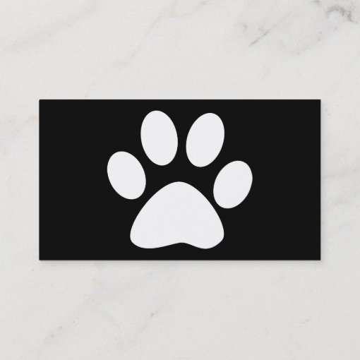 simple pet paw business card | Zazzle