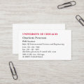 Simple PhD - Graduate Student Business Card | Zazzle