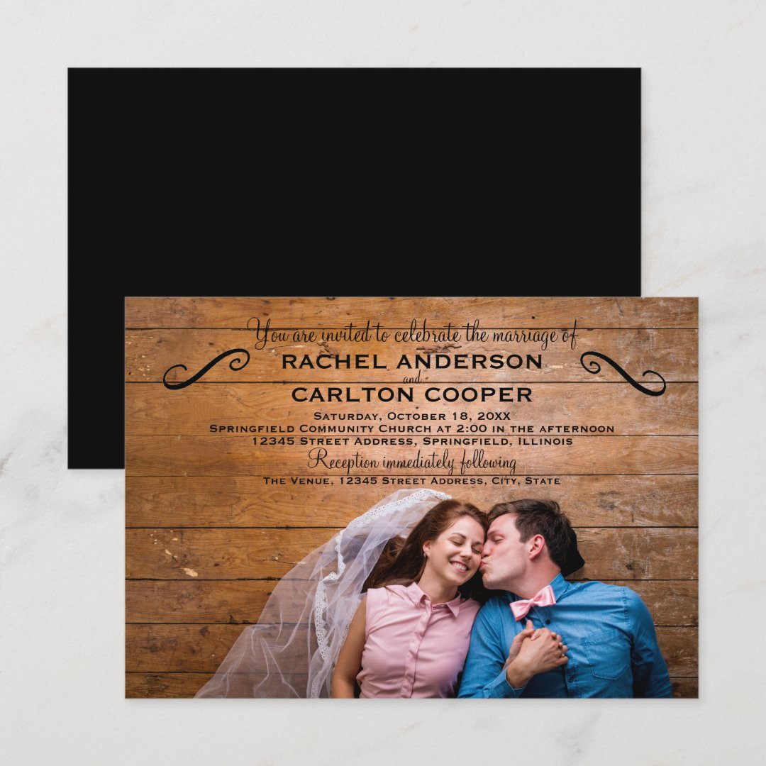Simple Photo - 3x5 Wedding Invitation | Zazzle