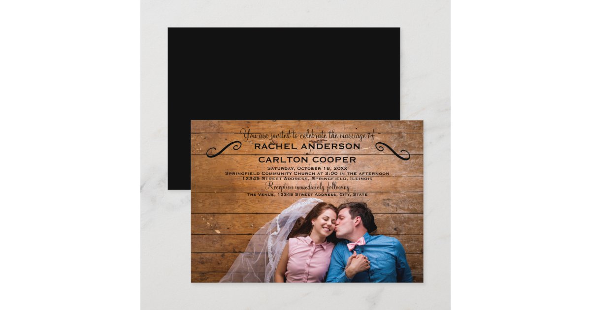 Simple Photo - 3x5 Wedding Invitation | Zazzle