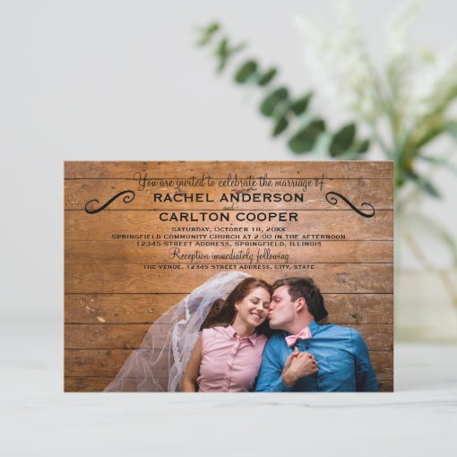 Simple Photo - 3x5 Wedding Invitation | Zazzle