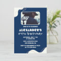 Simple Photo 67th birthday invitations Men Navy | Zazzle