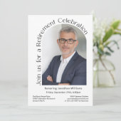 Simple Photo Arch Modern Retirement Party Invitation | Zazzle