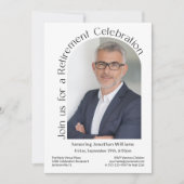 Simple Photo Arch Modern Retirement Party Invitation | Zazzle