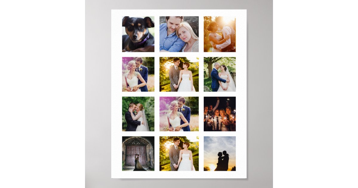 Simple Photo Collage Poster | Zazzle