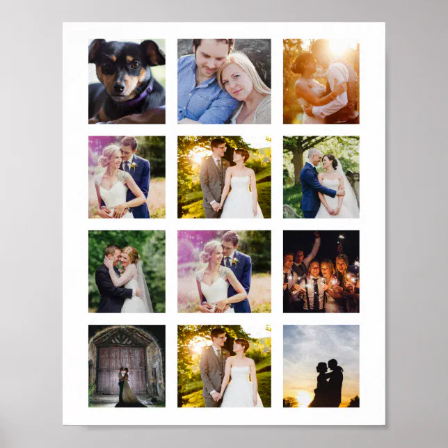 Simple Photo Collage Poster | Zazzle