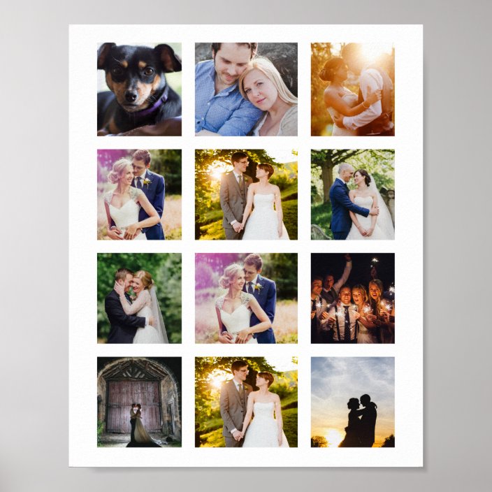 Simple Photo Collage Poster | Zazzle.com