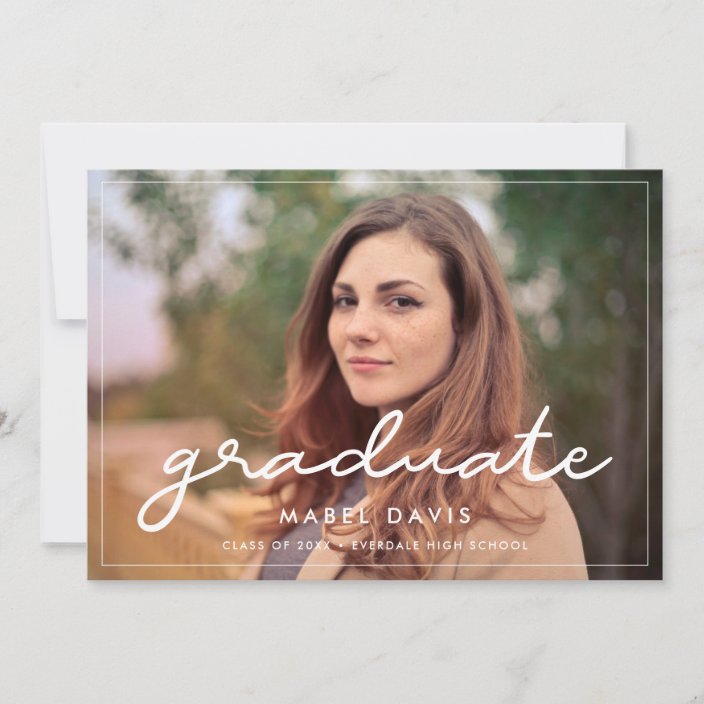 Simple Photo graduation announcement | Zazzle.com