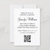 simple photo graduation party qr code rsvp invitation | Zazzle