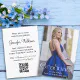 simple photo graduation party qr code rsvp invitation | Zazzle