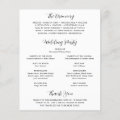 Simple Photo Modern Budget Wedding Program Flyer | Zazzle
