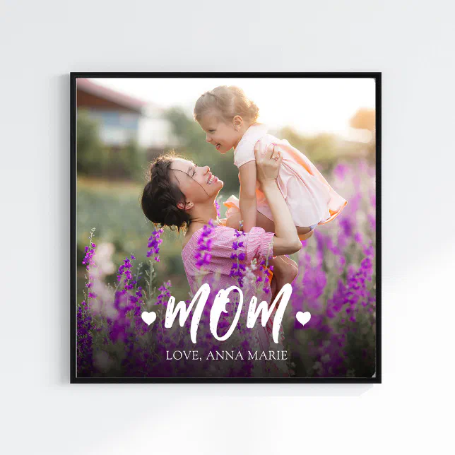 Simple Photo Mom Typography Personalized | Zazzle