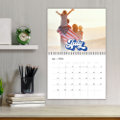 Simple Photo Months Cool Retro Typography Colorful Calendar | Zazzle