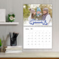 Simple Photo Months Cool Retro Typography Colorful Calendar | Zazzle