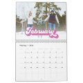 Simple Photo Months Cool Retro Typography Colorful Calendar | Zazzle