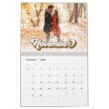 Simple Photo Months Cool Retro Typography Colorful Calendar | Zazzle
