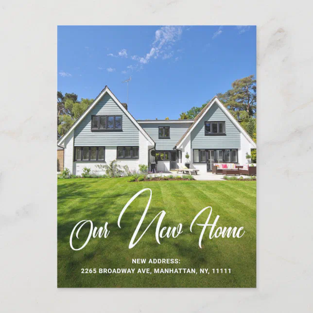 Simple Photo New Address Moving Announcement Postcard | Zazzle