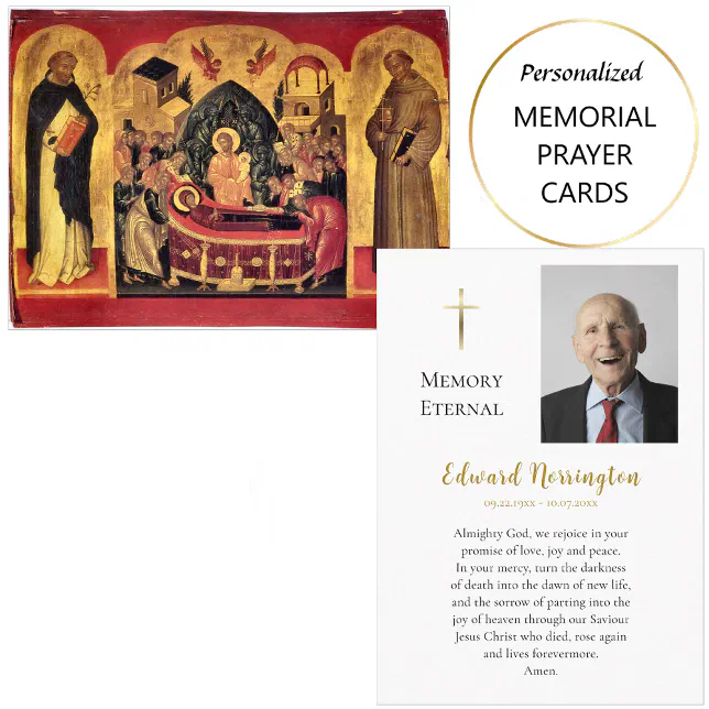 Simple Photo Orthodox Funeral Prayer Card | Zazzle