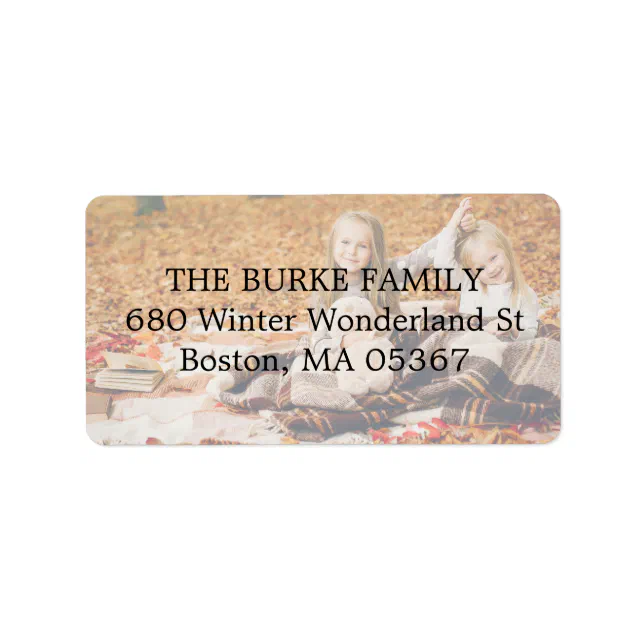 Simple Photo Return Address Label | Zazzle