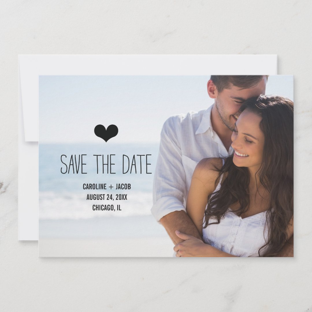 Simple Photo Save the Date | Zazzle