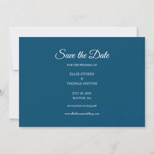 Simple Photo Save the Date Script Invitation | Zazzle
