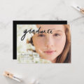 Simple Photo Script Graduation Invitation | Zazzle