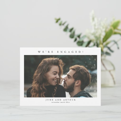 Simple Photo Wedding Engagement Party Invitation | Zazzle