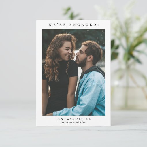 Simple Photo Wedding Engagement Party Invitation | Zazzle