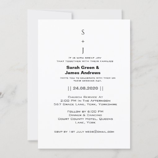Simple Photo Wedding Invitation | Zazzle